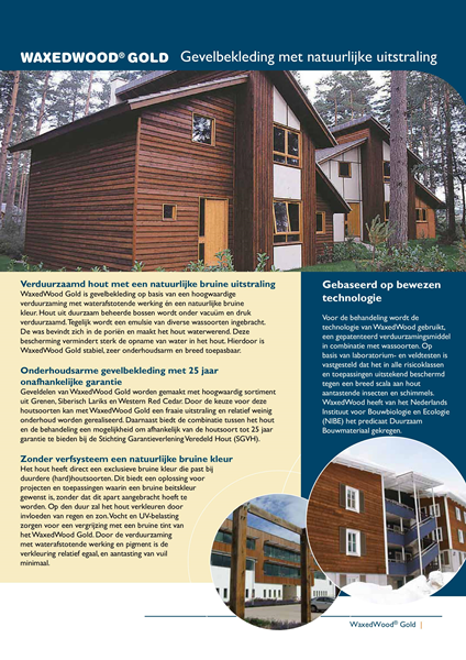 Foreco Houtproducten | Waxedwood Gold - Gevelbekleding met natuurlijke ...