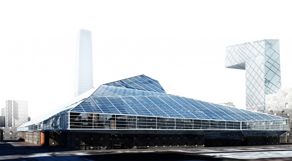 Fabrieksgebouwen veranderd in monoliet - architectenweb.nl