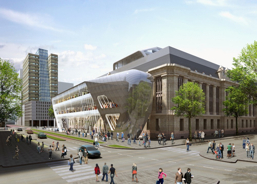 Nieuwe renderingen postkantoor Rotterdam - architectenweb.nl