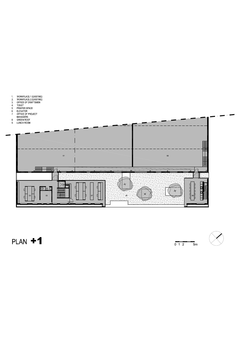 Witte roostergevel voor kantoor van staalbedrijf - architectenweb.nl