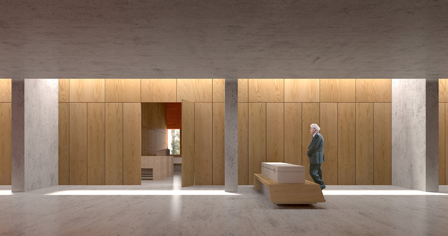 Crematorium vervlecht zich met het landschap - architectenweb.nl