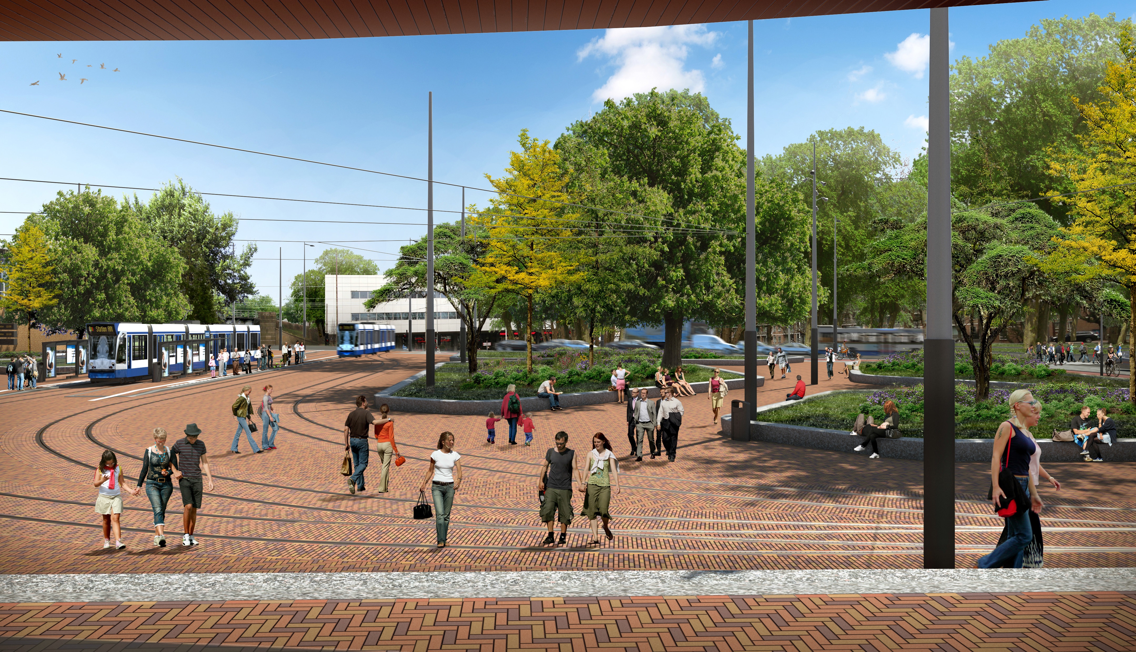Definitief ontwerp openbare ruimte Amstelstation - architectenweb.nl