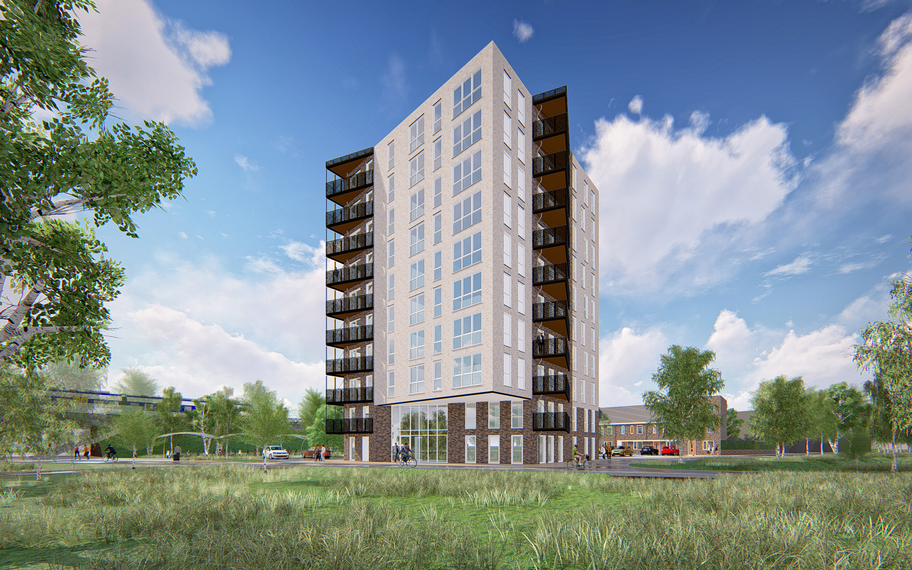 Woontoren markeert entree Schuytgraaf bij Arnhem-Zuid - architectenweb.nl