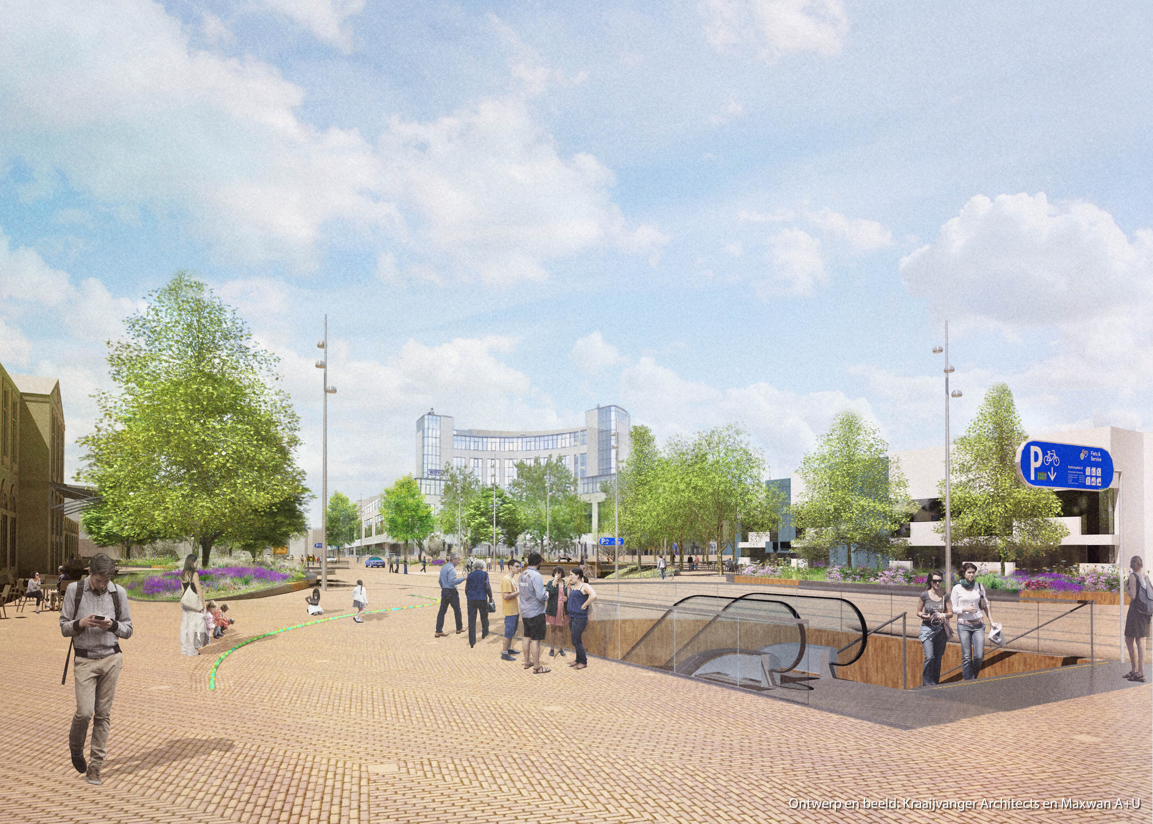 Ontwerp Stationsplein Zwolle met ondergrondse fietsenstalling onthuld ...