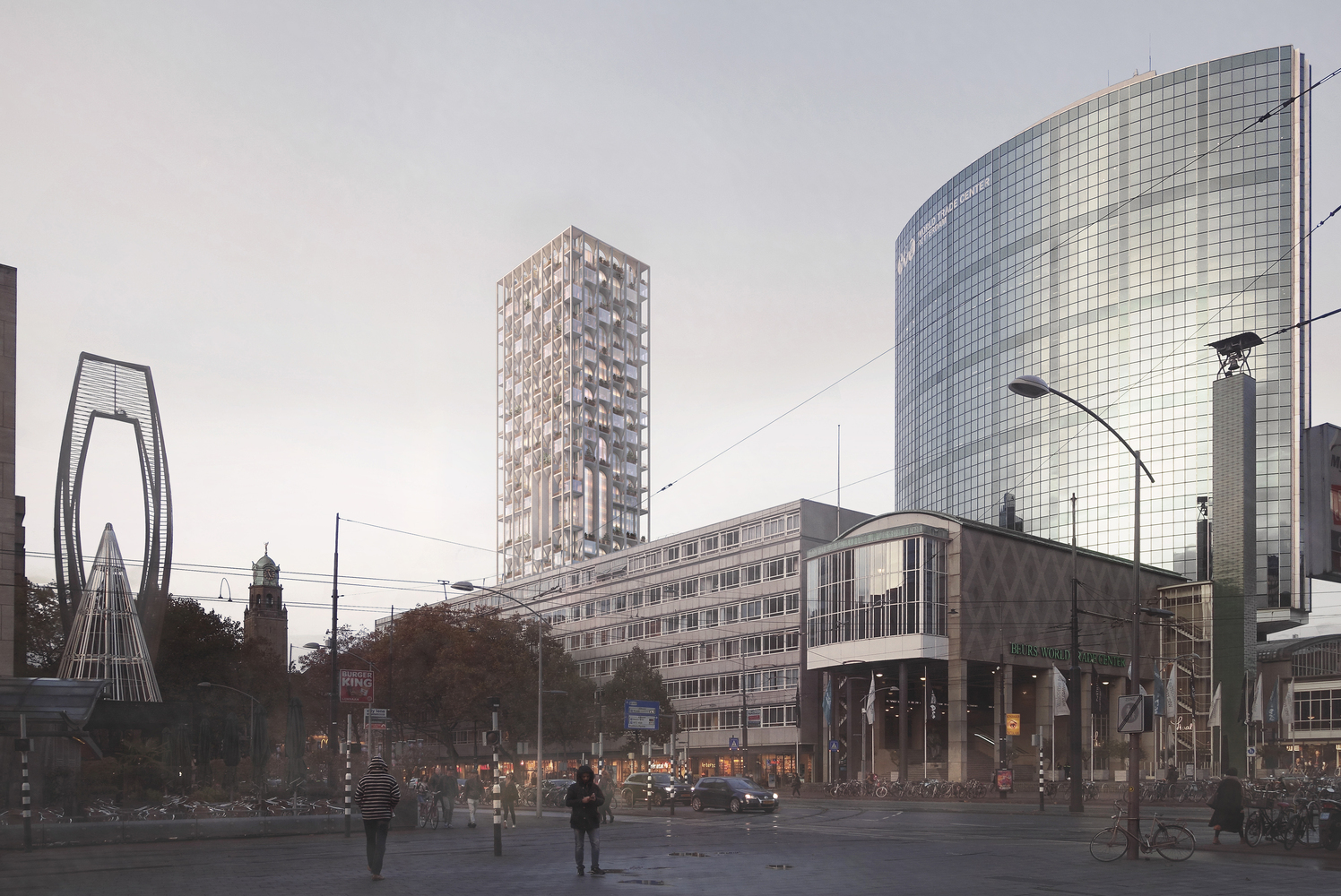 Nieuwe impressies van verbouwing POST Rotterdam - architectenweb.nl