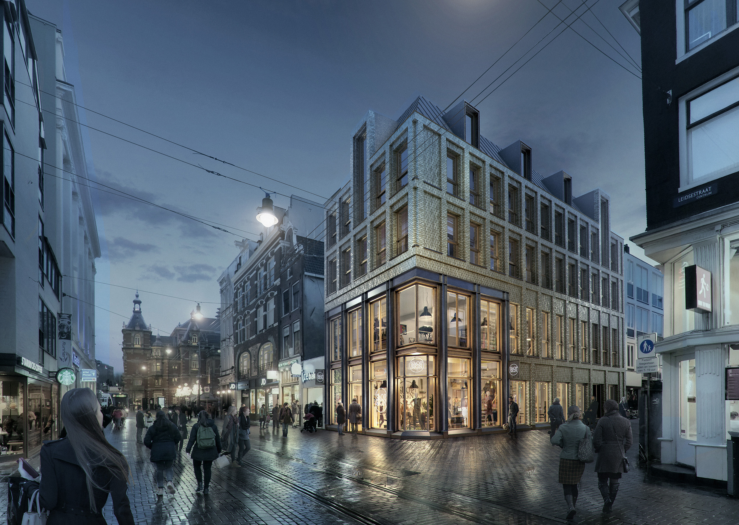 Nieuw hoekpand van de Architekten Cie. in de Leidsestraat Amsterdam ...