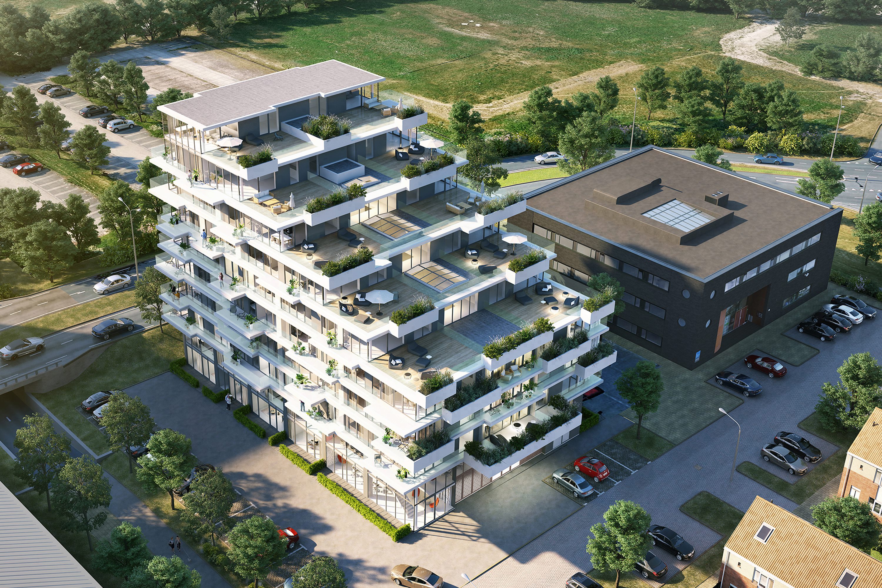 Woongebouw met geïntegreerd groen voor centrum Almere - architectenweb.nl