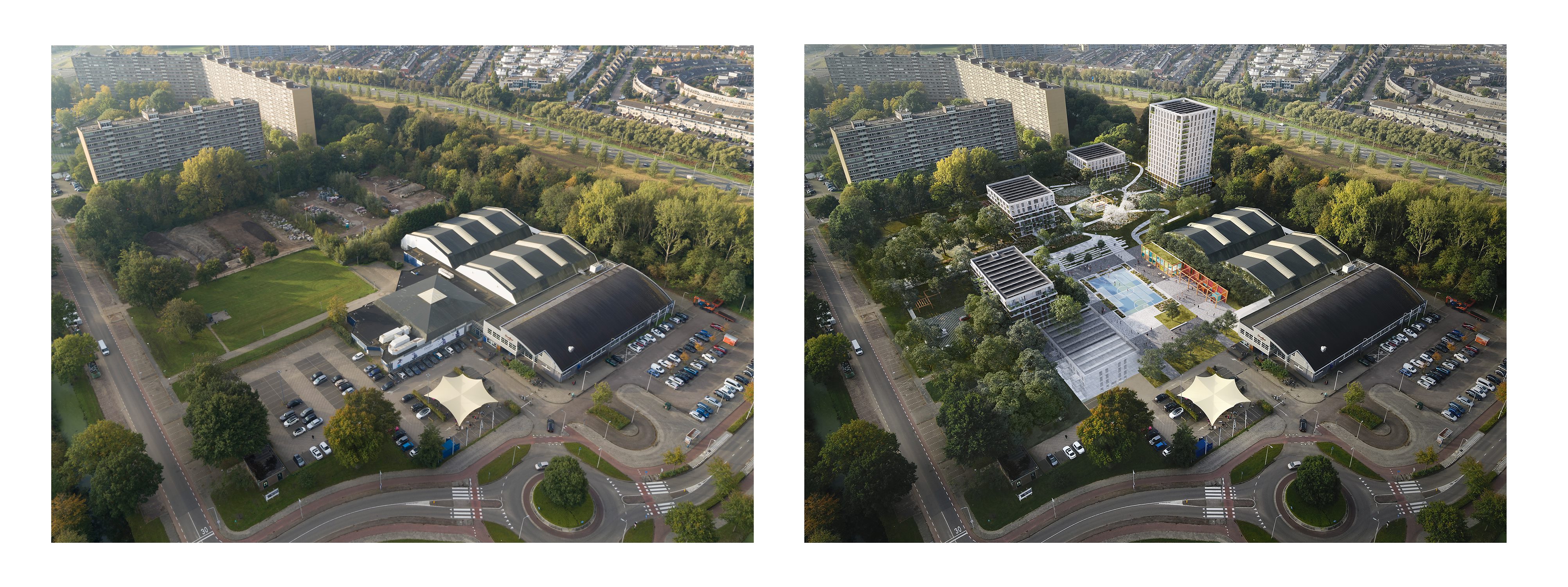 Woonbuurtje op plek voormalig zwembad in Capelle - architectenweb.nl