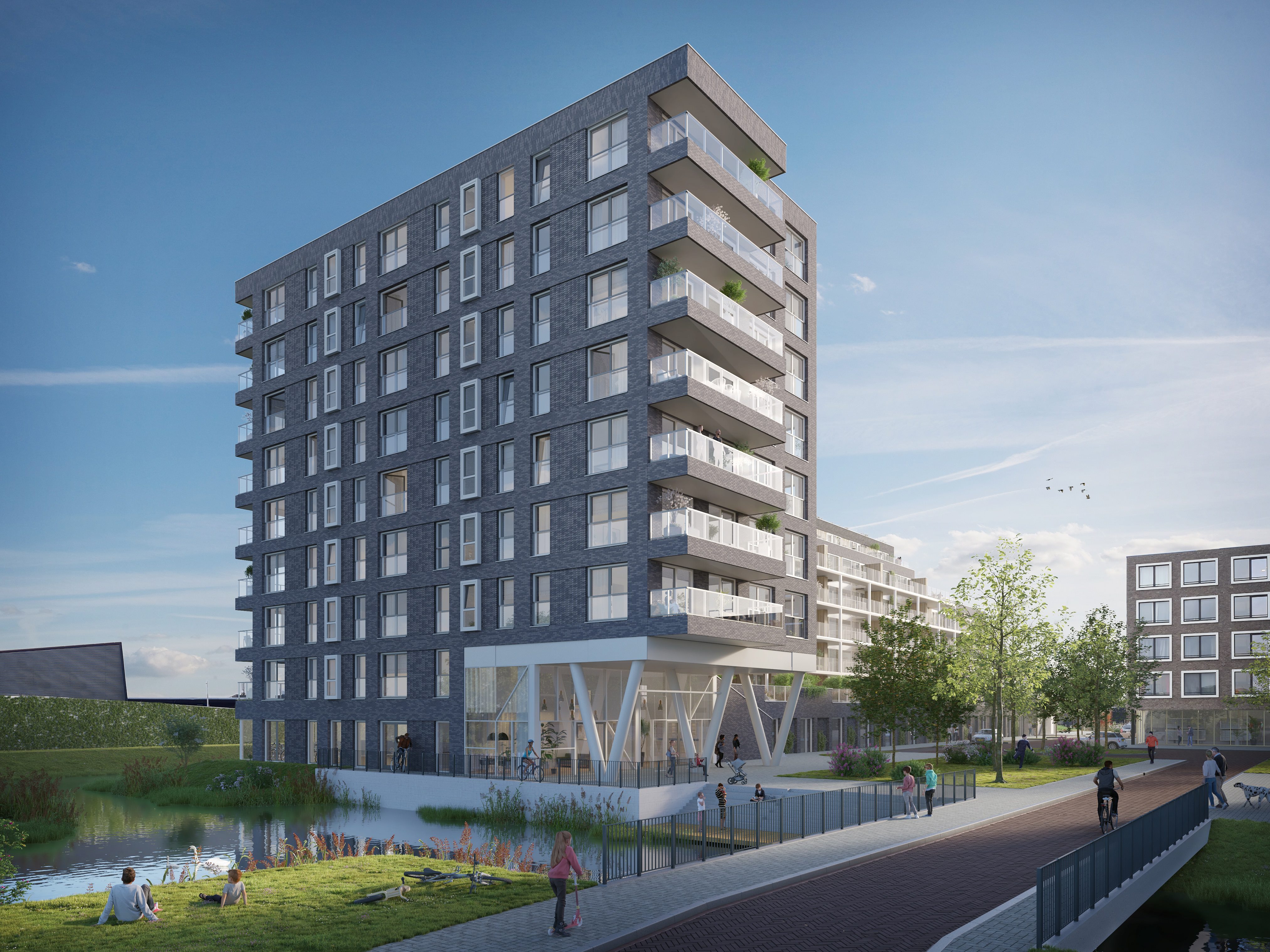 ANA Architecten ontwerpt woongebouw voor gezinnen in Delft ...