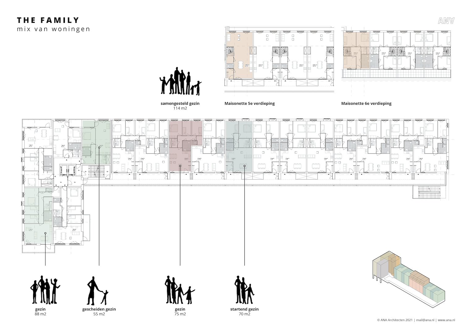 ANA Architecten ontwerpt woongebouw voor gezinnen in Delft ...