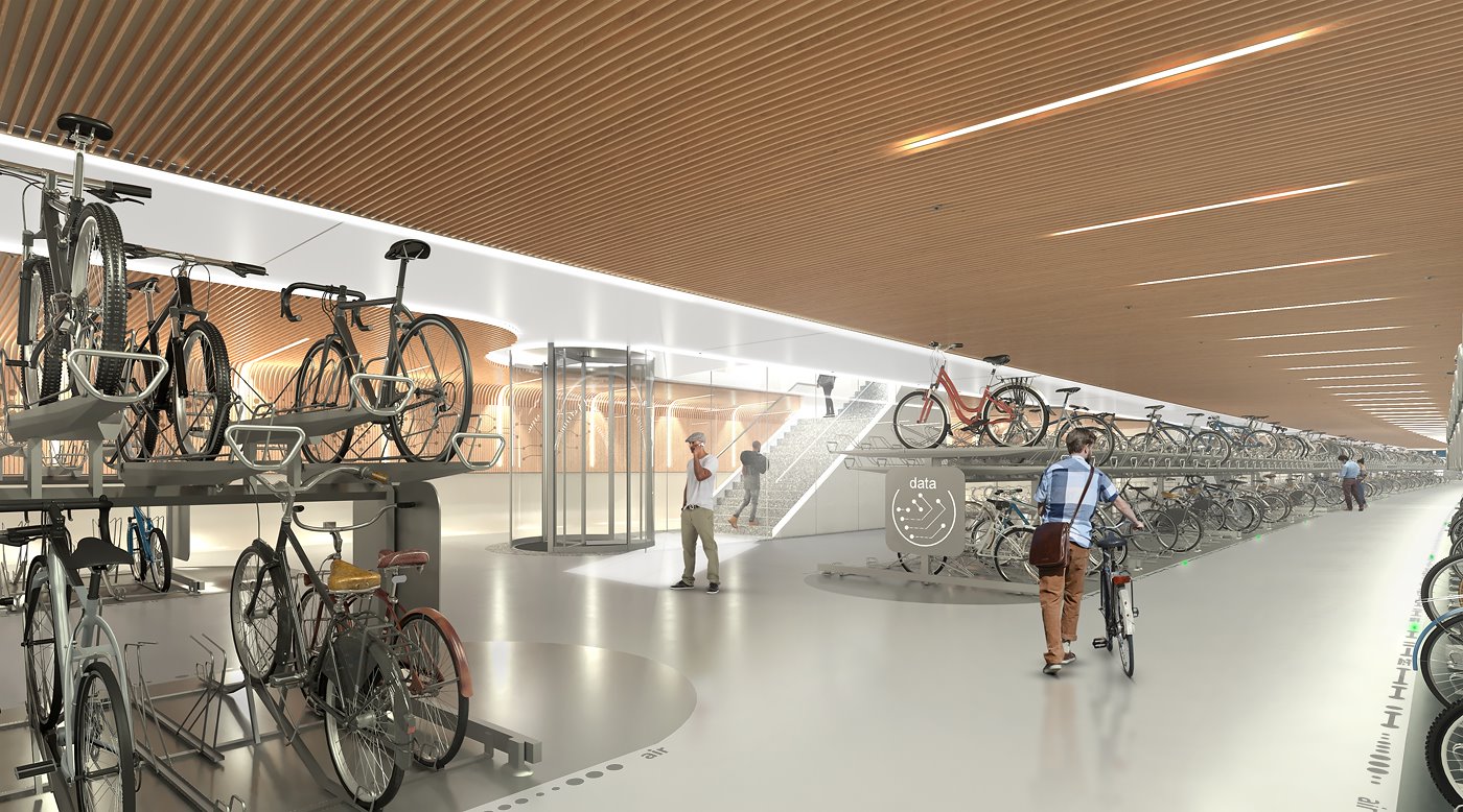 Video: eerste element fietsenstalling IJboulevard ingevaren ...