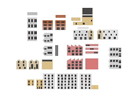Expressieve architectuur van Space Encounters voor woonbuurt ...