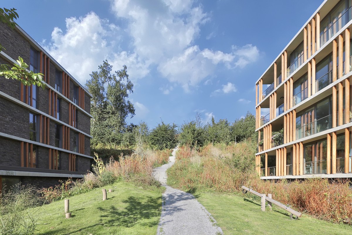 Totaalvisie van MIX architectuur voor een woonbuurt tussen bos en duin ...