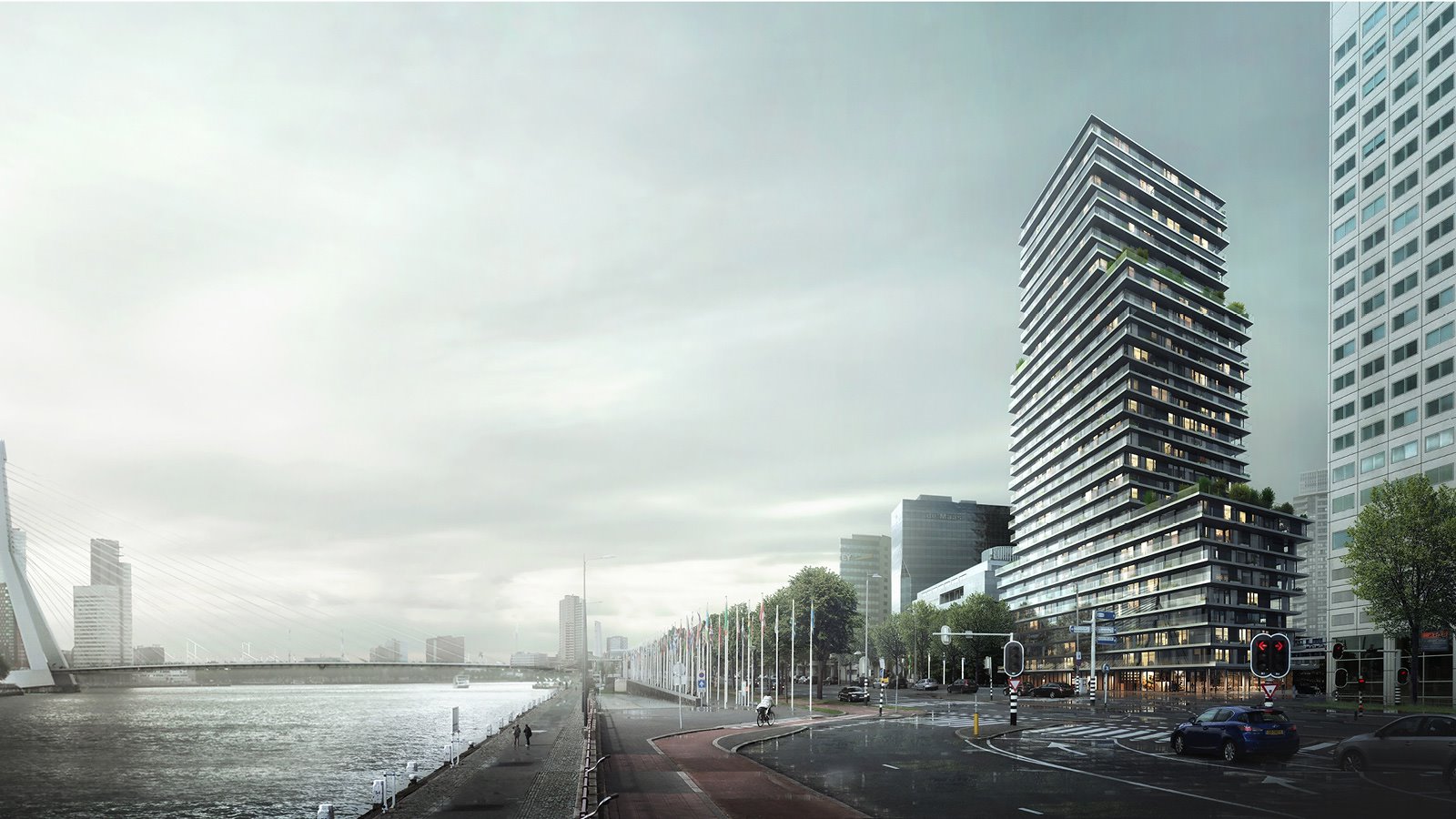 OZ | The Terraced Tower Rotterdam - architectenweb.nl