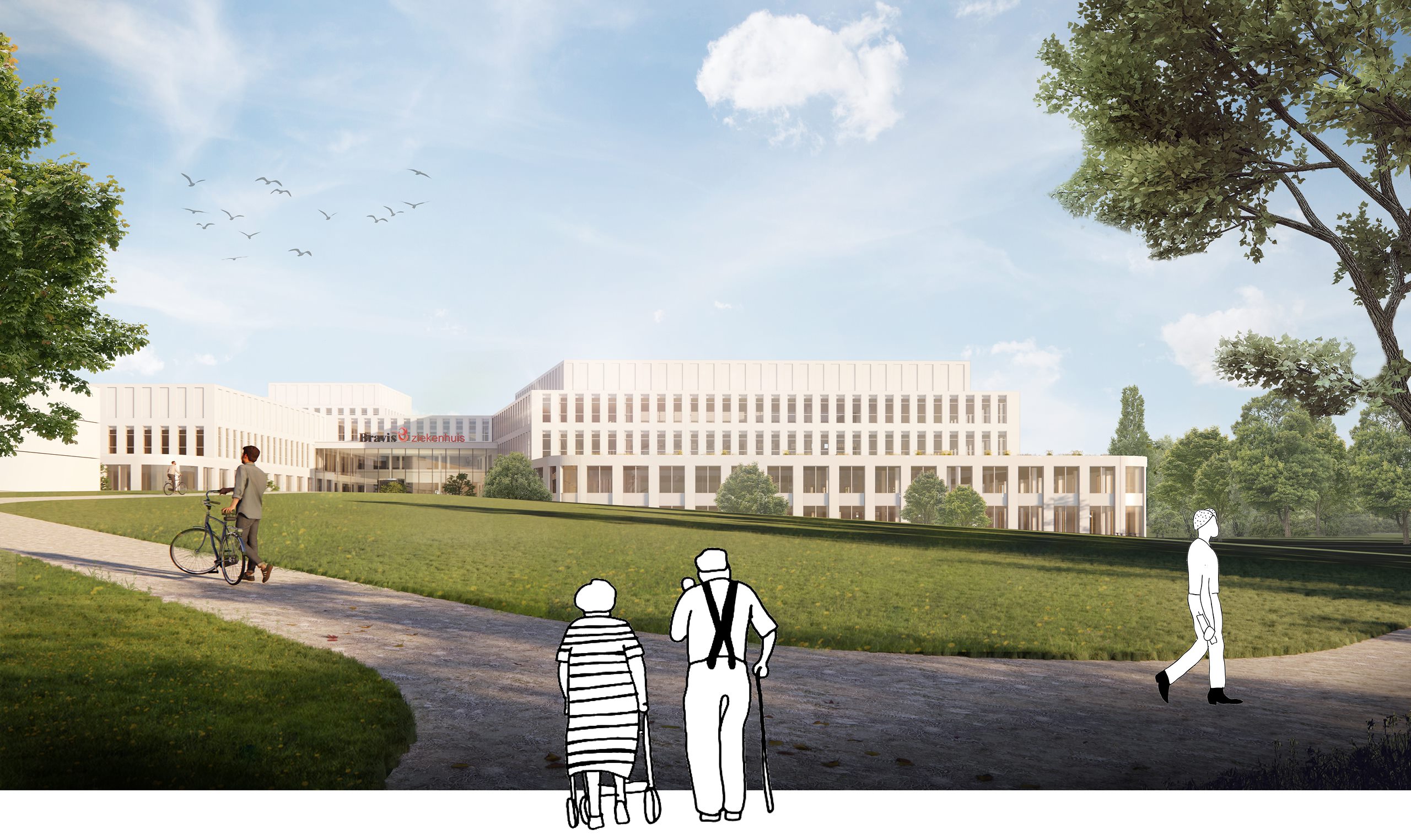 Schetsontwerp nieuwbouw Bravis ziekenhuis Roosendaal gepresenteerd ...