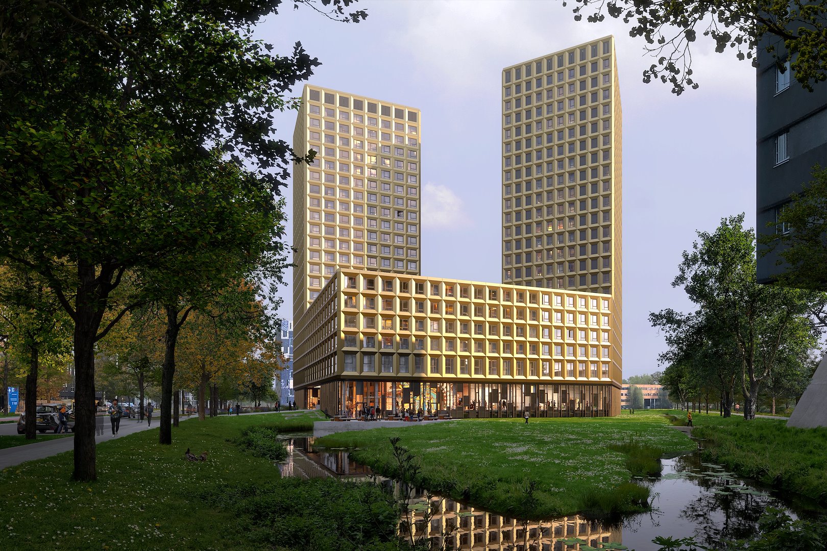 Aftrap voor bouw torens met studentenwoningen Utrecht Science Park - architectenweb.nl