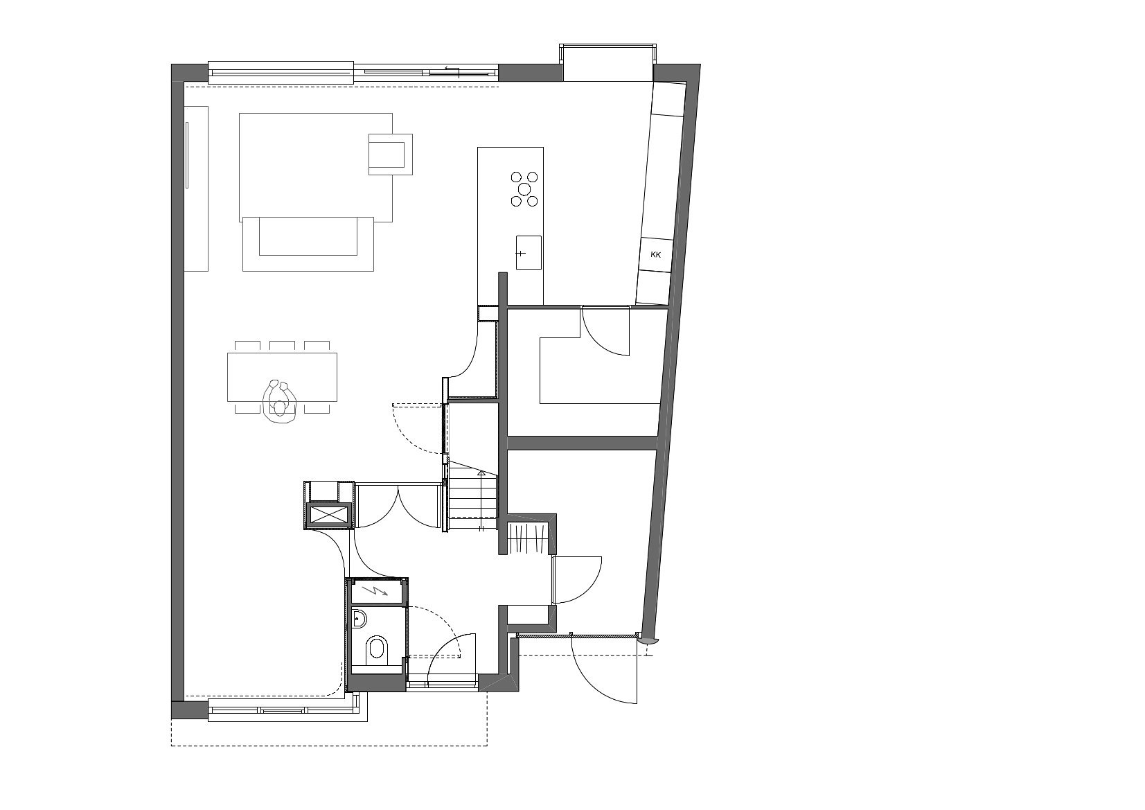 Gekromde lijnen en opvallende kleuren voor een doorzonwoning ...