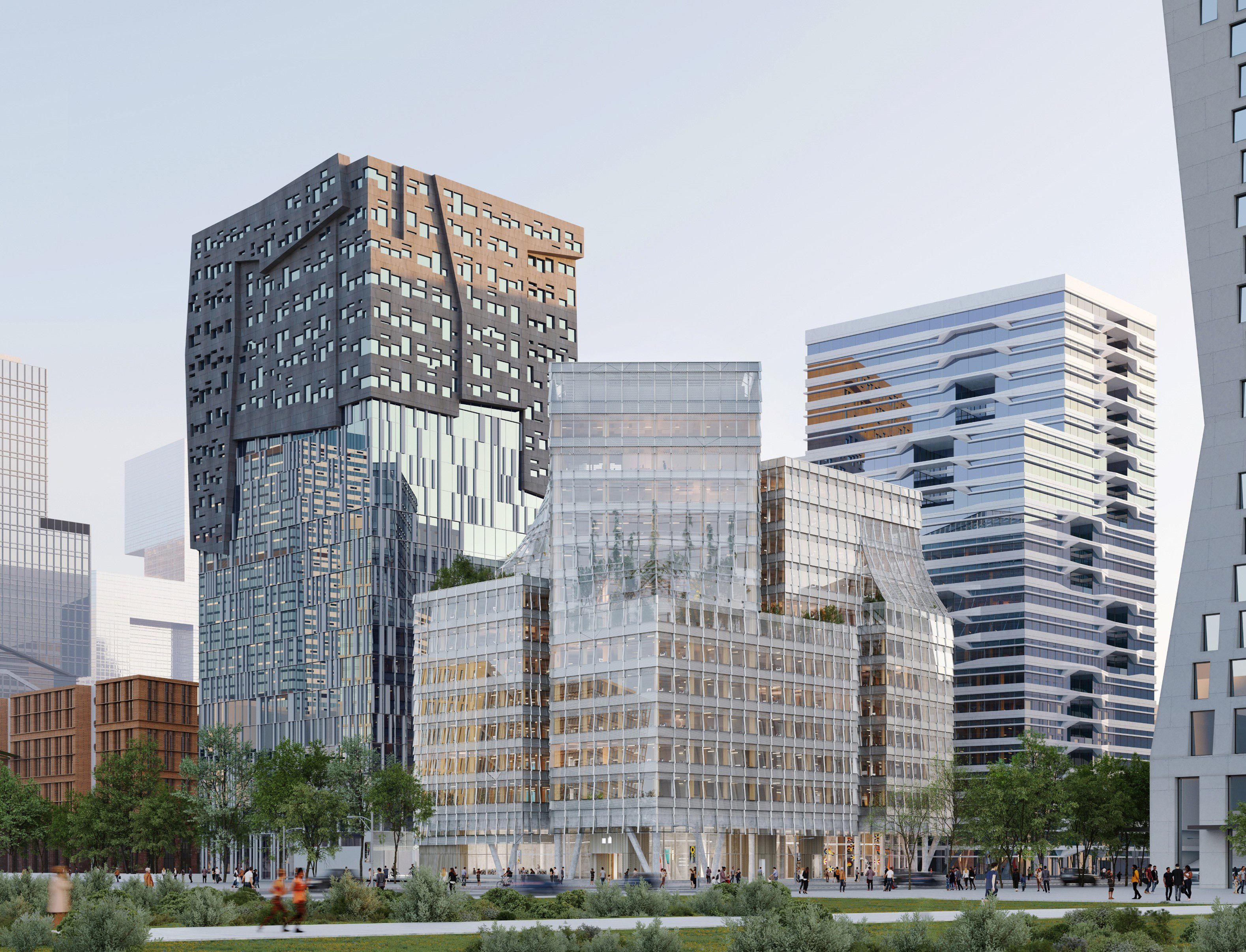Ontwerp van SO-IL voor houten kantoorgebouw op Zuidas gepresenteerd ...
