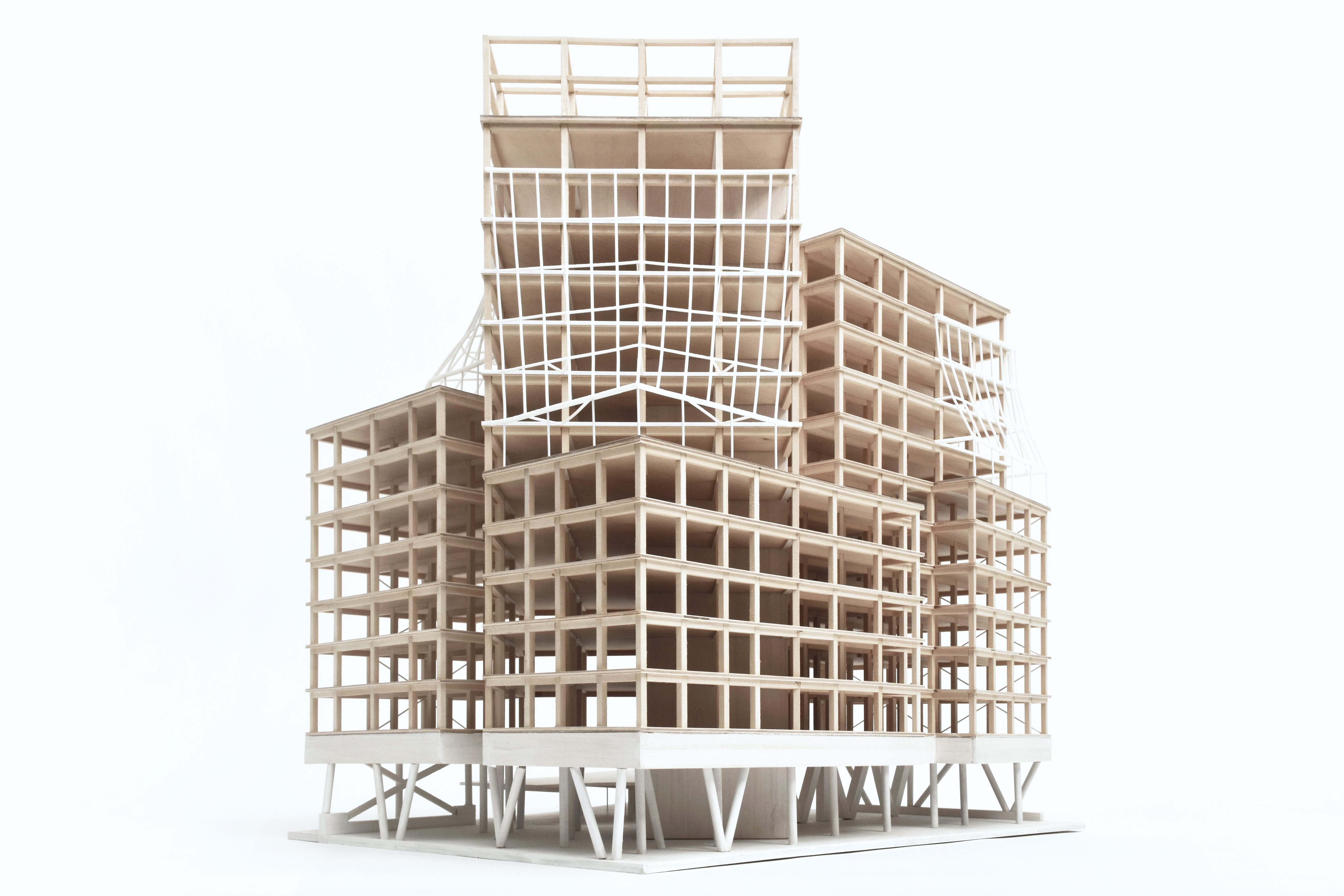 Ontwerp van SO-IL voor houten kantoorgebouw op Zuidas gepresenteerd ...