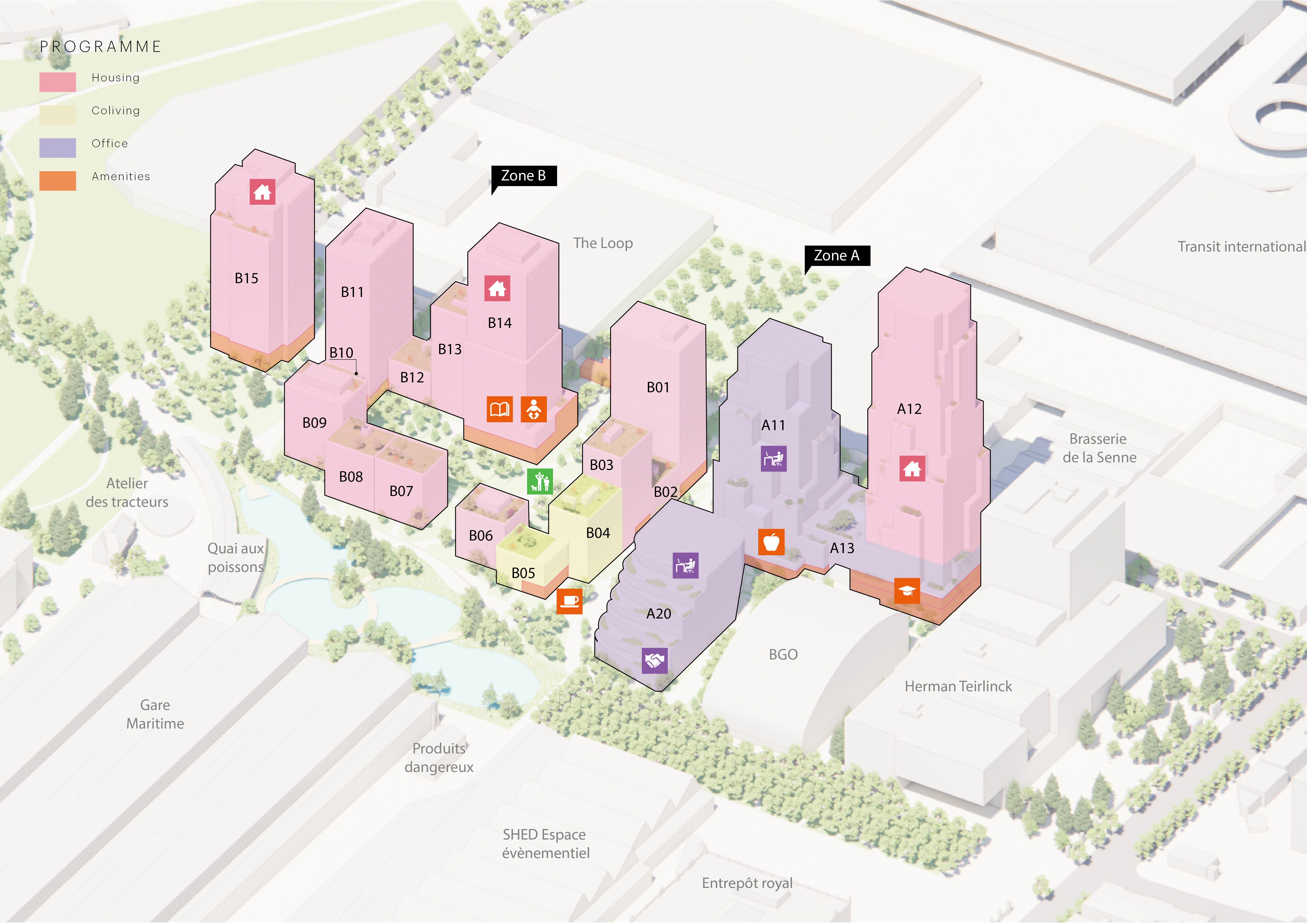 MVRDV presenteert masterplan voor grootschalige woningbouw Tour & Taxis ...