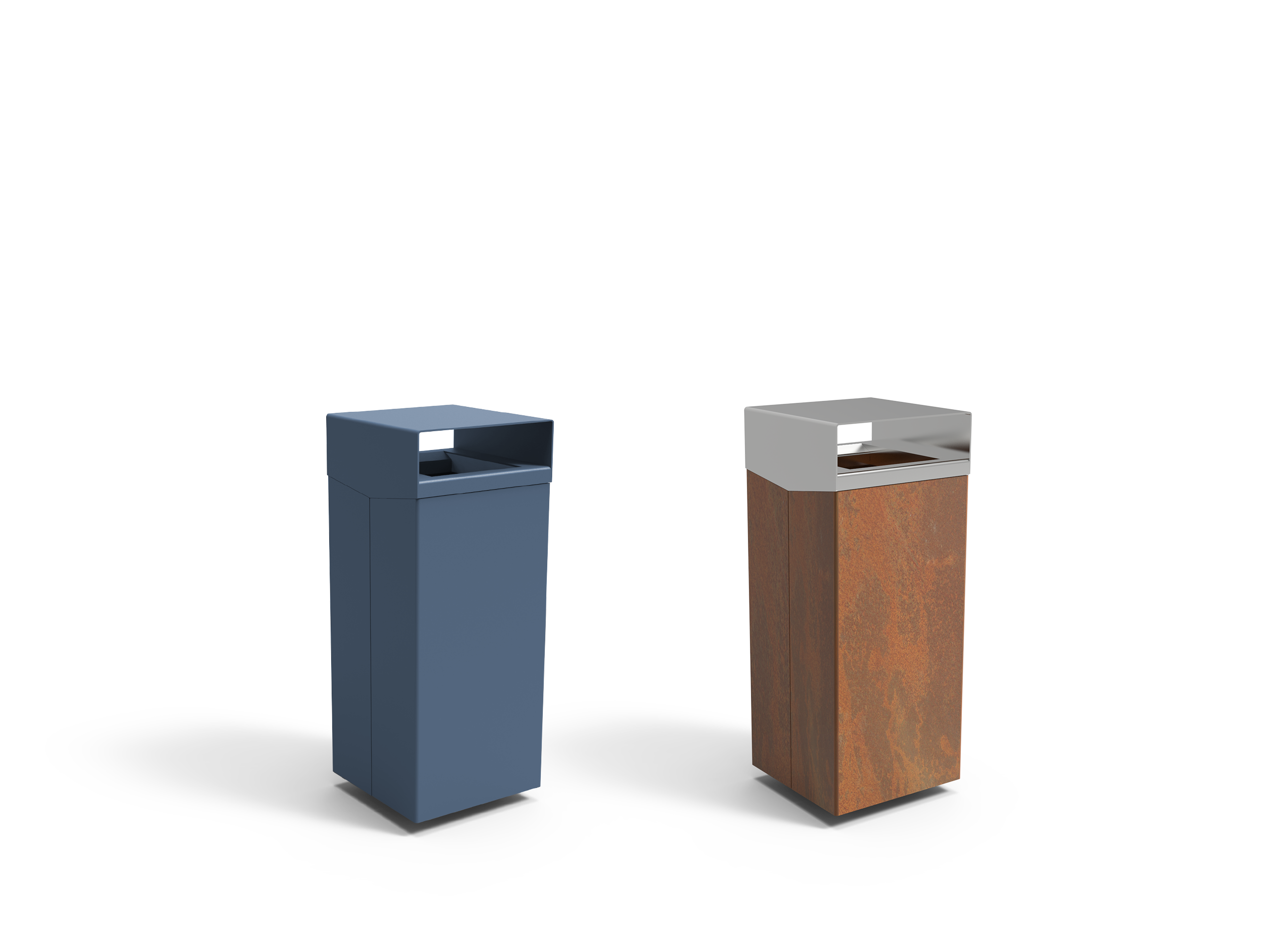 Grijsen Park & Straatdesign | Afvalbakken Serie Quadrat (70 liter ...