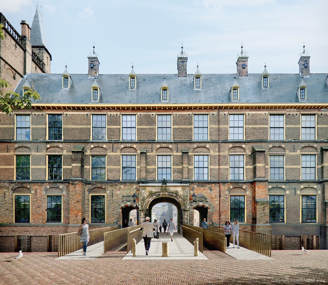 Deel van gedempte gracht rond Binnenhof komt terug - architectenweb.nl