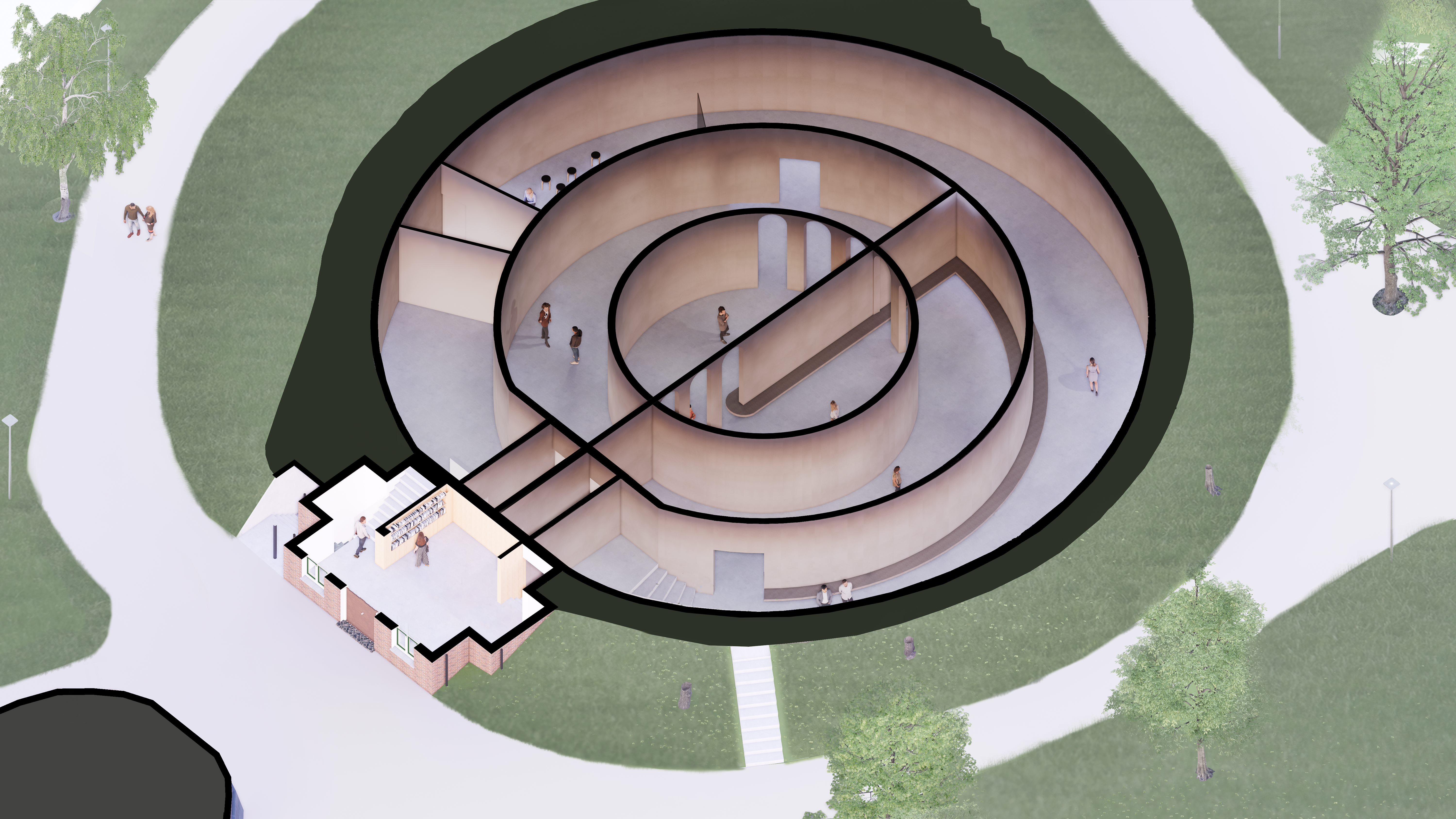 Kunstcentrum ondergebracht in pomphuis en bassin bij Delftse watertoren ...