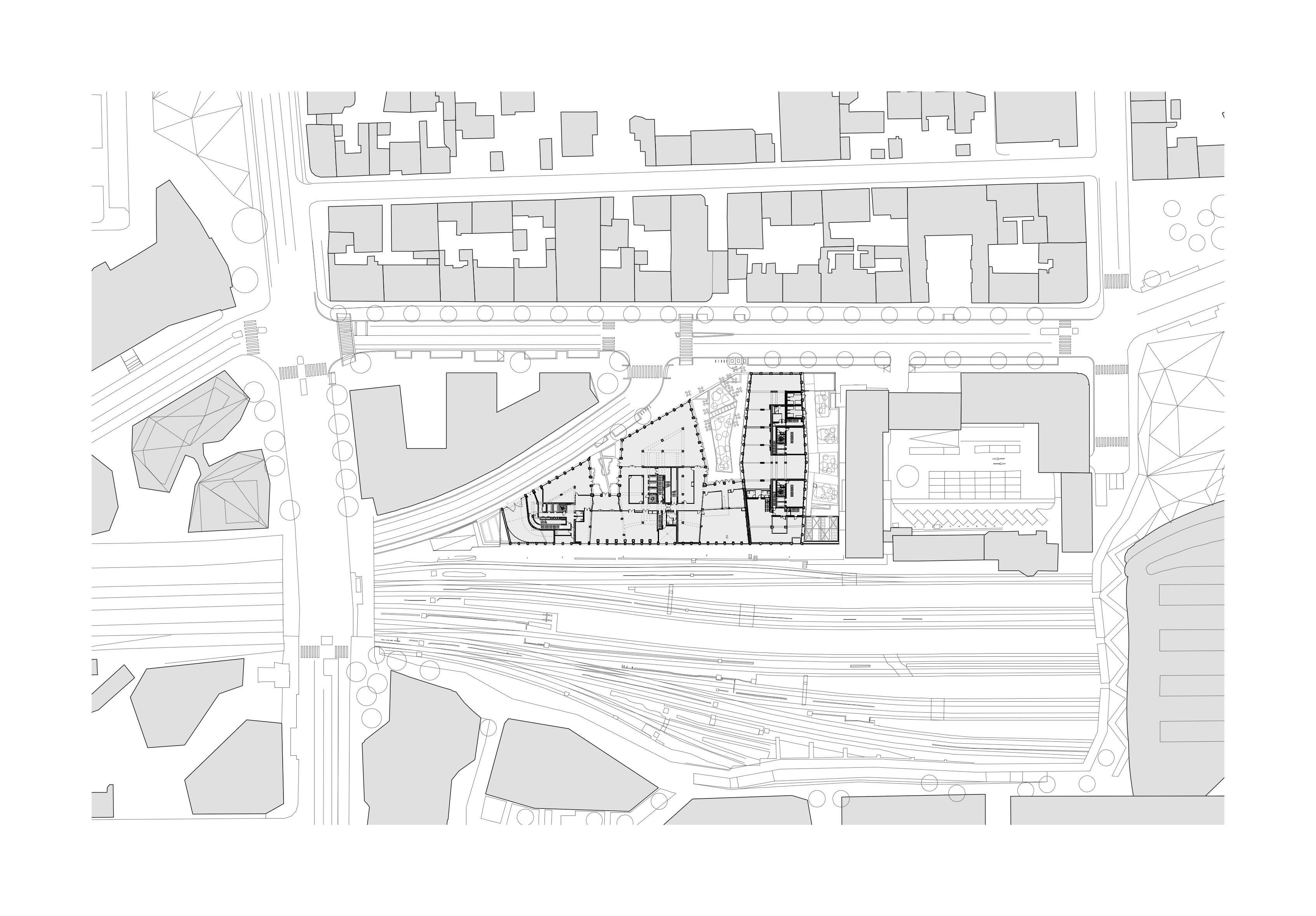 Grootschalig stedelijk ensemble bij station Rennes naar ontwerp van ...