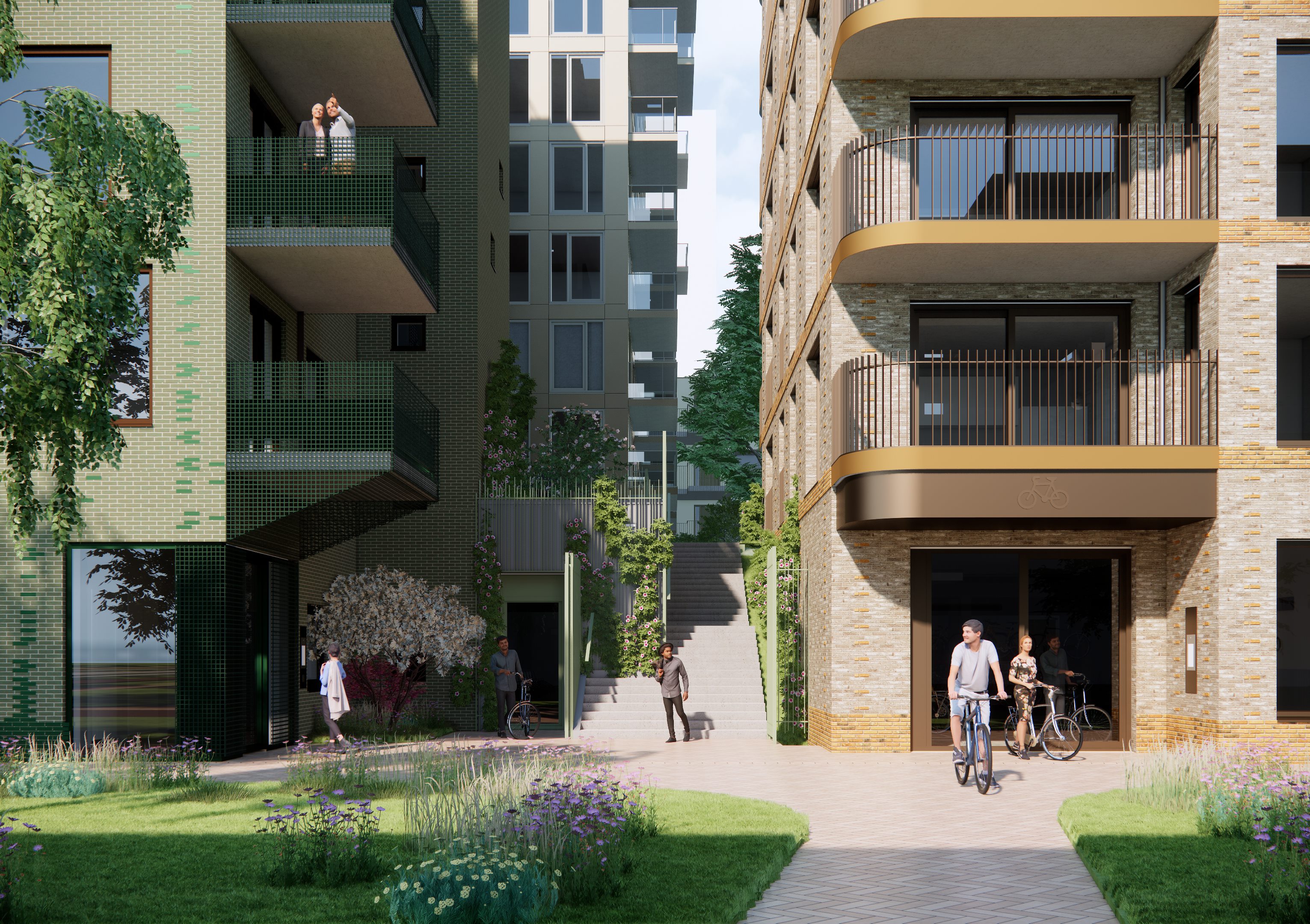 Group A ontwerpt twee stadsblokken met scala aan panden voor Merwede ...