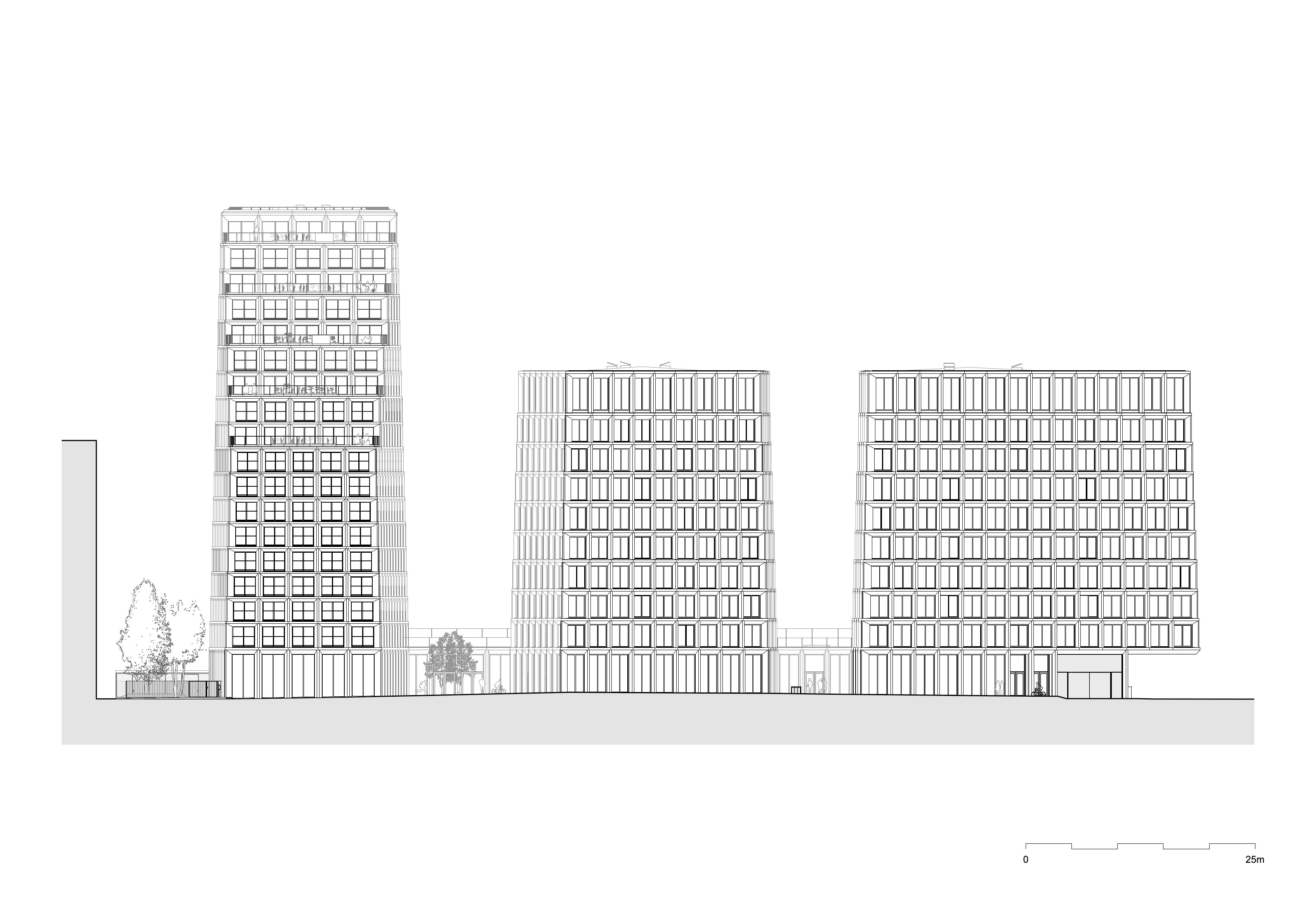 Grootschalig stedelijk ensemble bij station Rennes naar ontwerp van ...