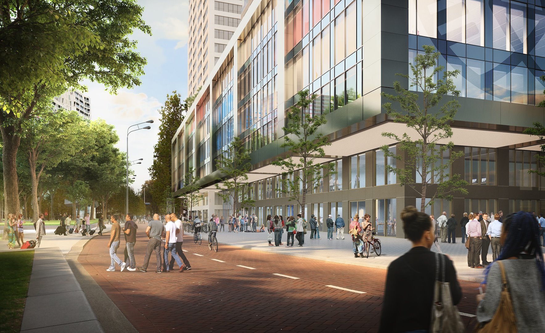 Bouw hoogbouwcomplex The Modernist tegenover Rotterdam Centraal gestart ...