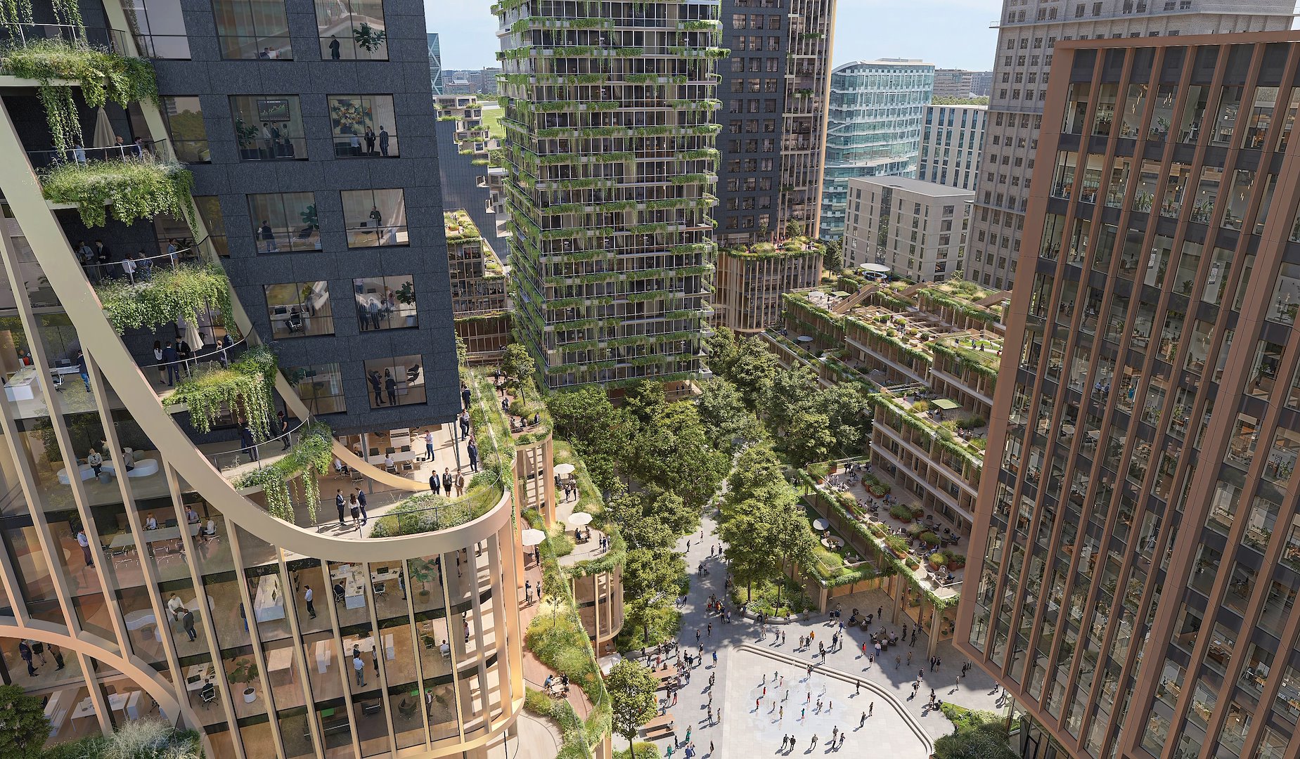 Plan voor nieuwe buurt op plek hoofdkantoor ABN AMRO op de Zuidas ...